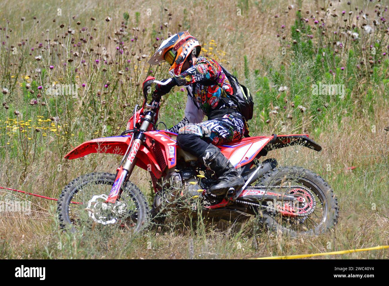 In the Enduro extreme moto race the riders competed in difficult ...
