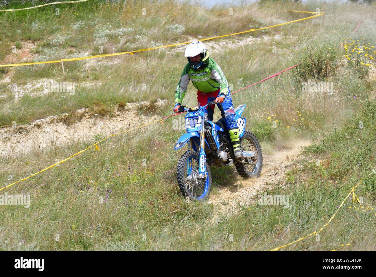 In the Enduro extreme moto race the riders competed in difficult ...