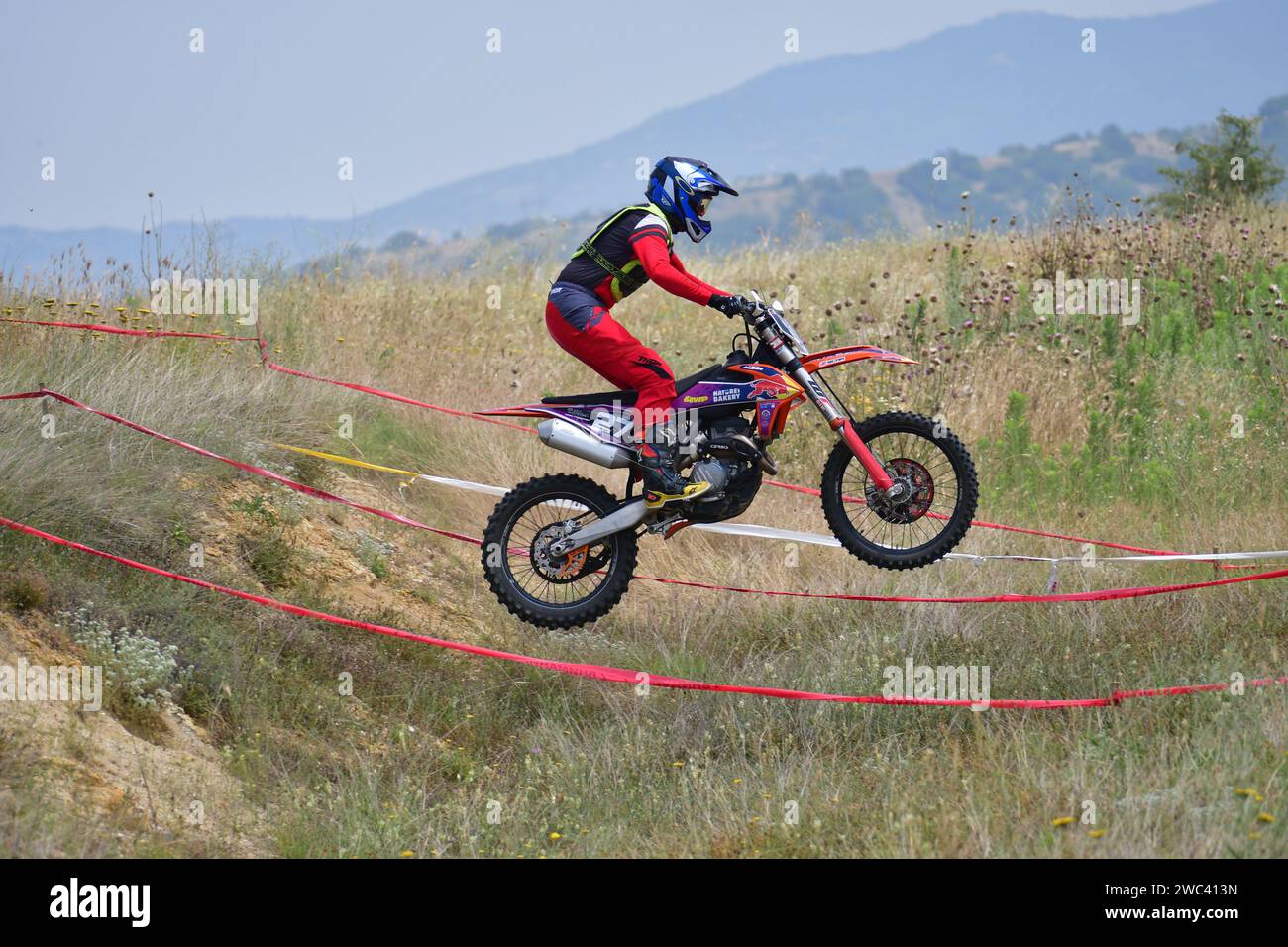 In the Enduro extreme moto race the riders competed in difficult ...