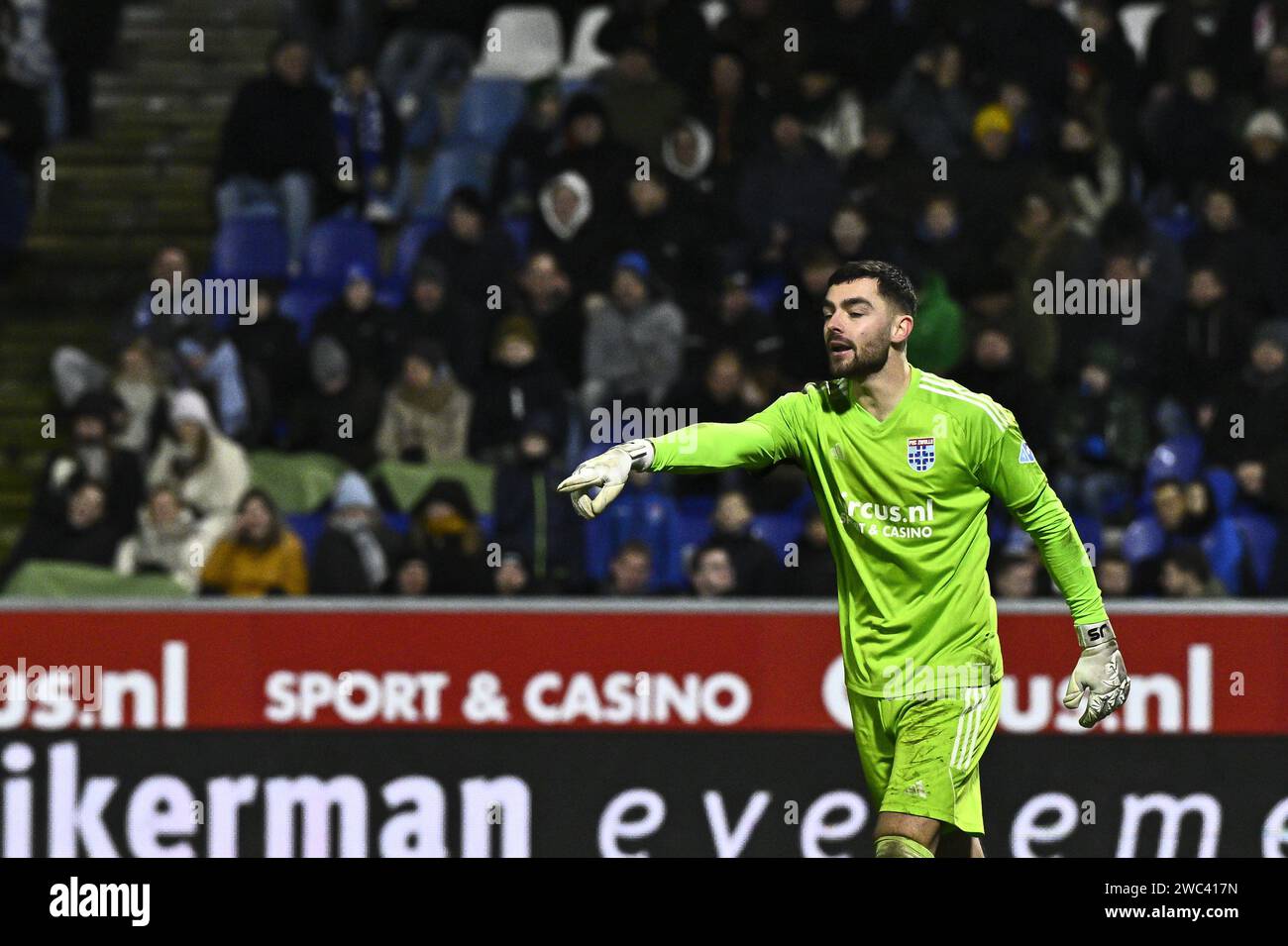 ZWOLLE - PEC Zwolle goalkeeper Jasper Schendelaar during the Dutch ...