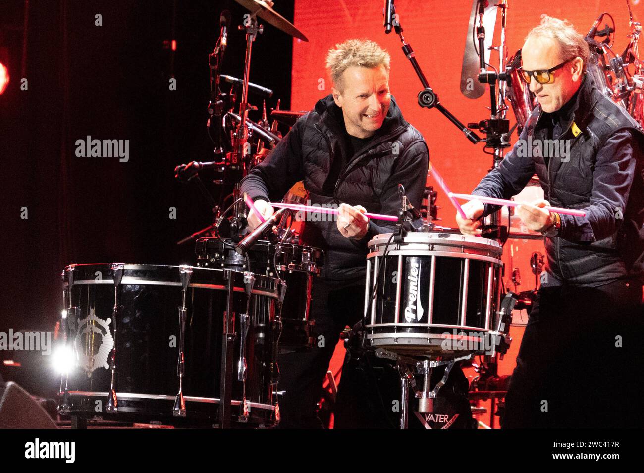 Safri Duo perform during a show hosted by the Danish Broadcasting Corporation DR and TV 2 on ...