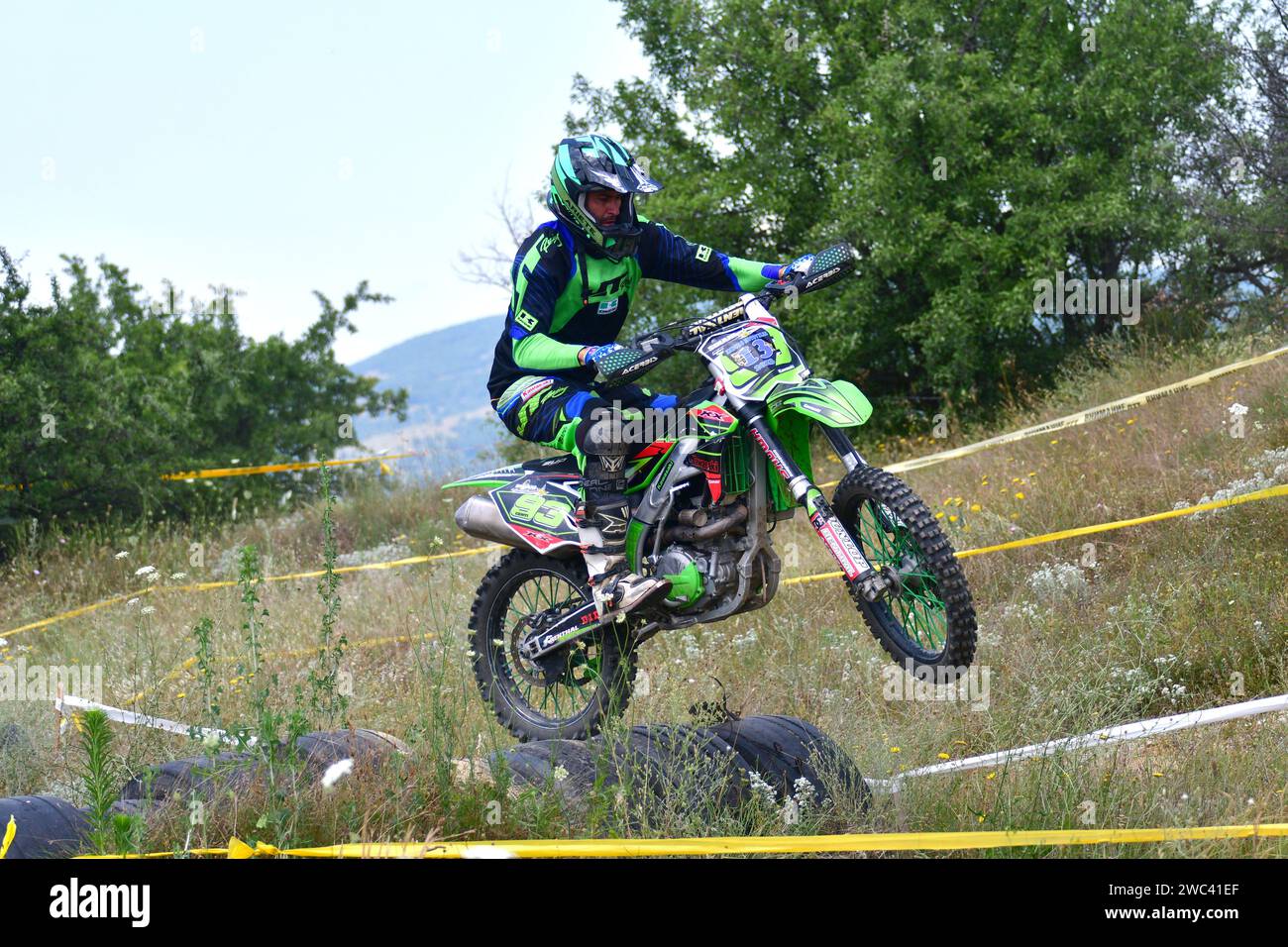 In the Enduro extreme moto race the riders competed in difficult ...