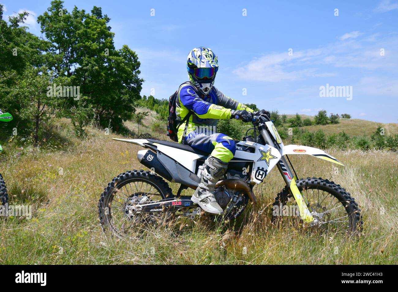 In the Enduro extreme moto race the riders competed in difficult ...