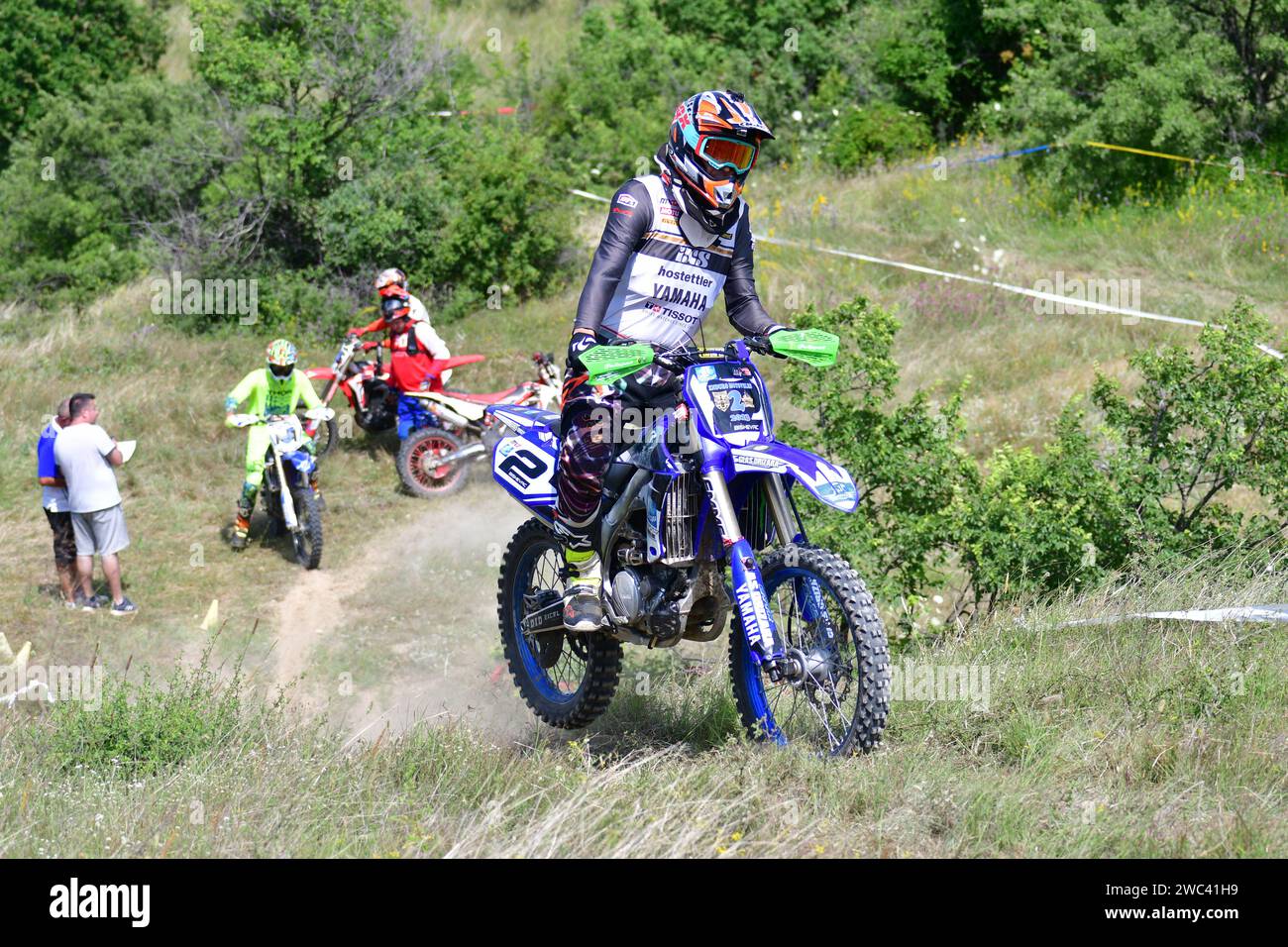 In the Enduro extreme moto race the riders competed in difficult ...