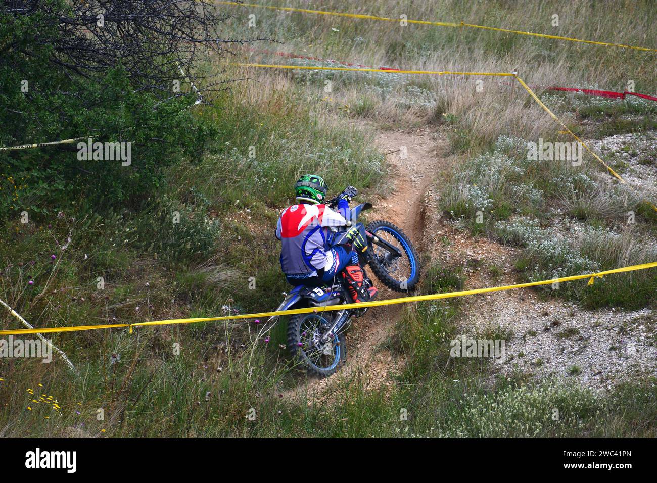 In the Enduro extreme moto race the riders competed in difficult ...