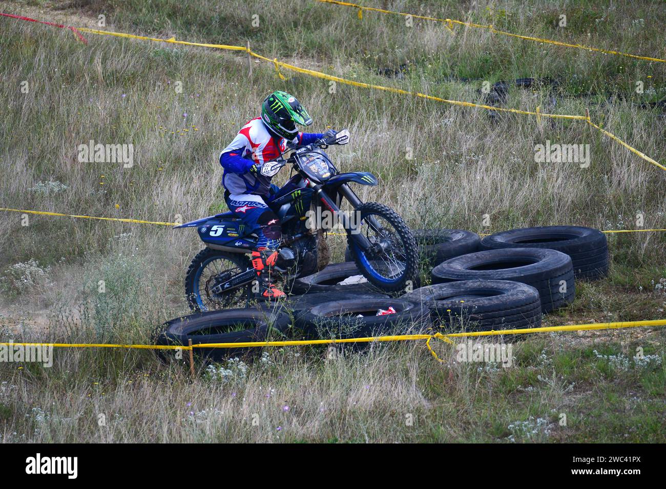 In the Enduro extreme moto race the riders competed in difficult ...