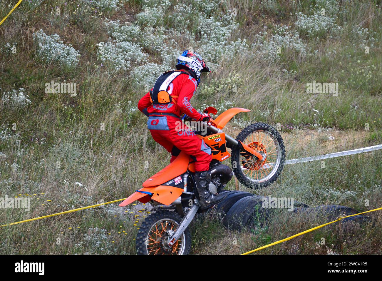 In the Enduro extreme moto race the riders competed in difficult ...