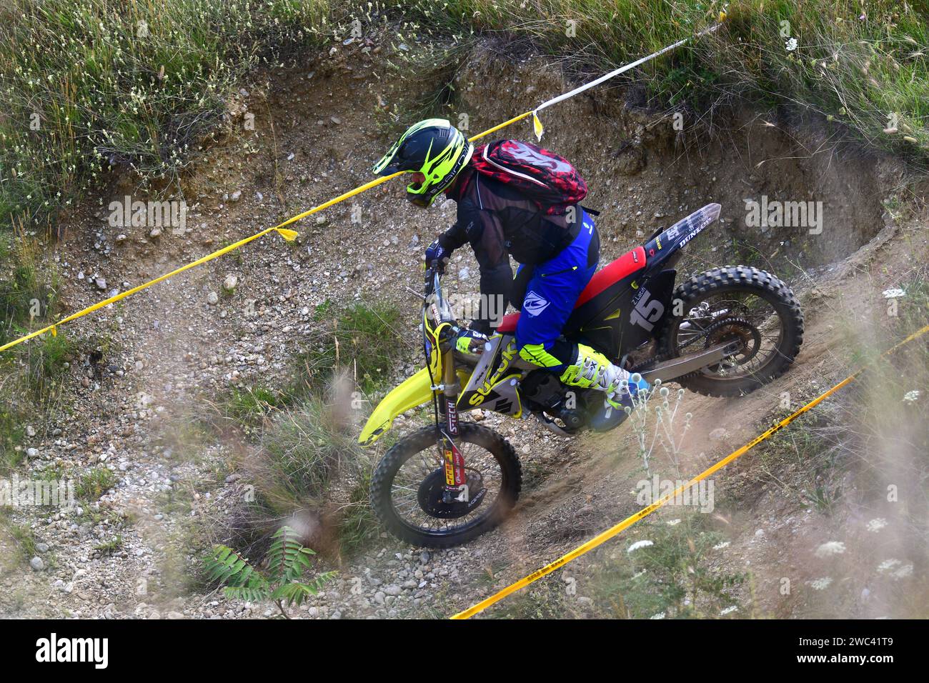 In the Enduro extreme moto race the riders competed in difficult ...