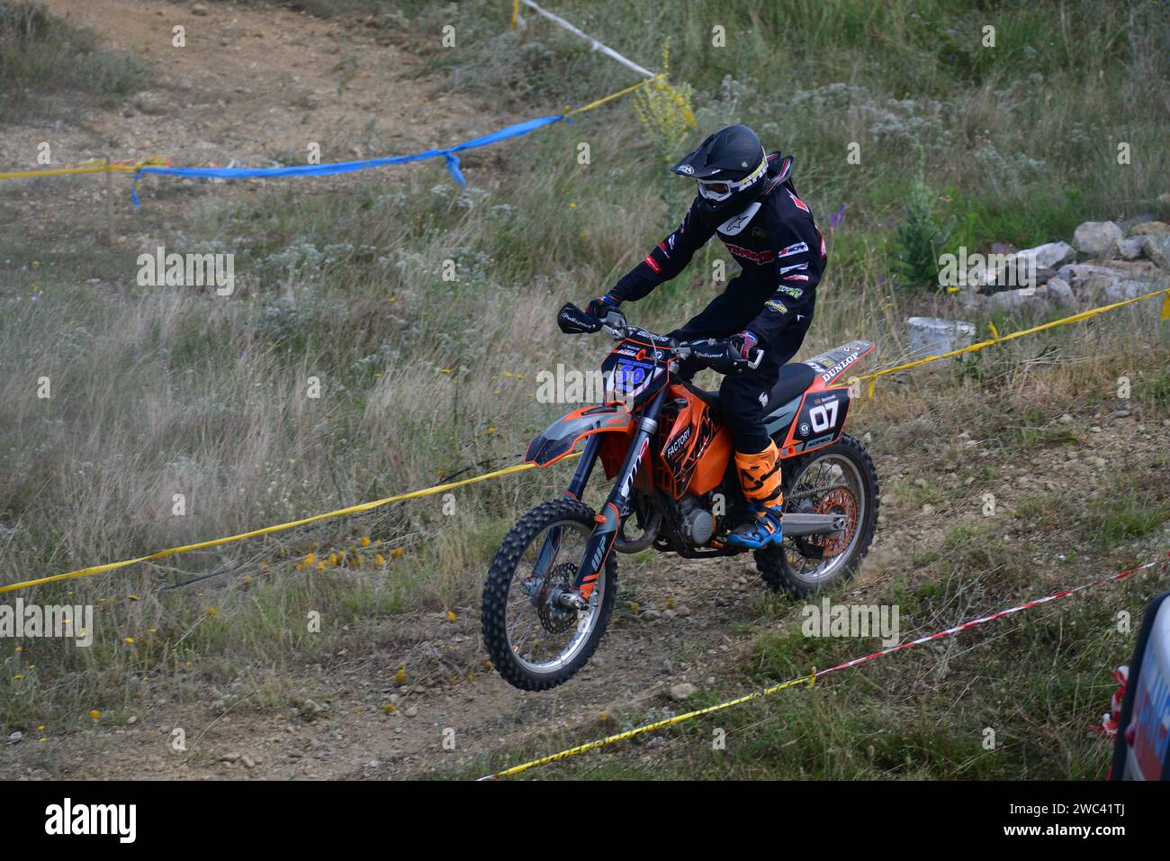 In the Enduro extreme moto race the riders competed in difficult ...