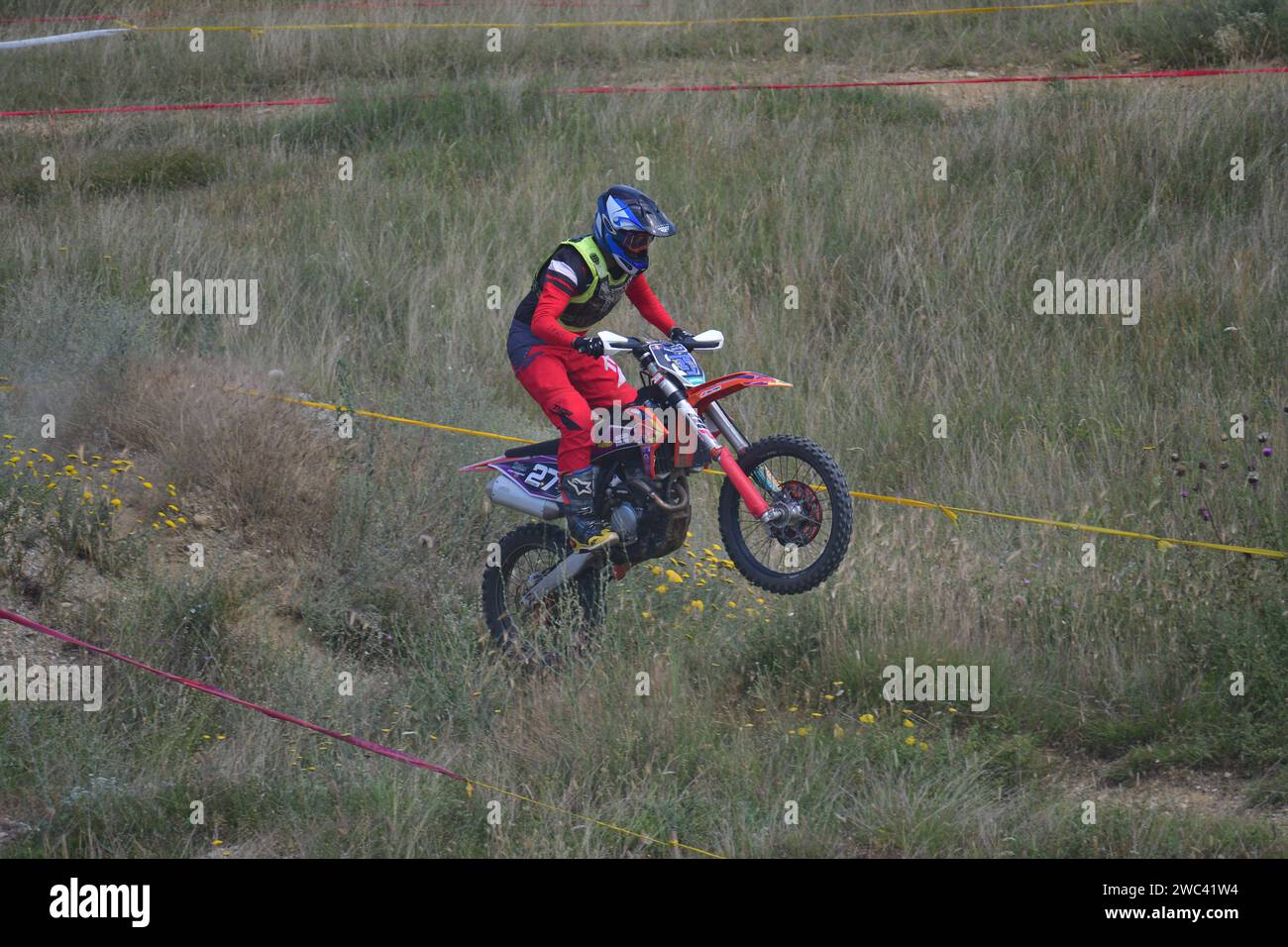 In the Enduro extreme moto race the riders competed in difficult ...