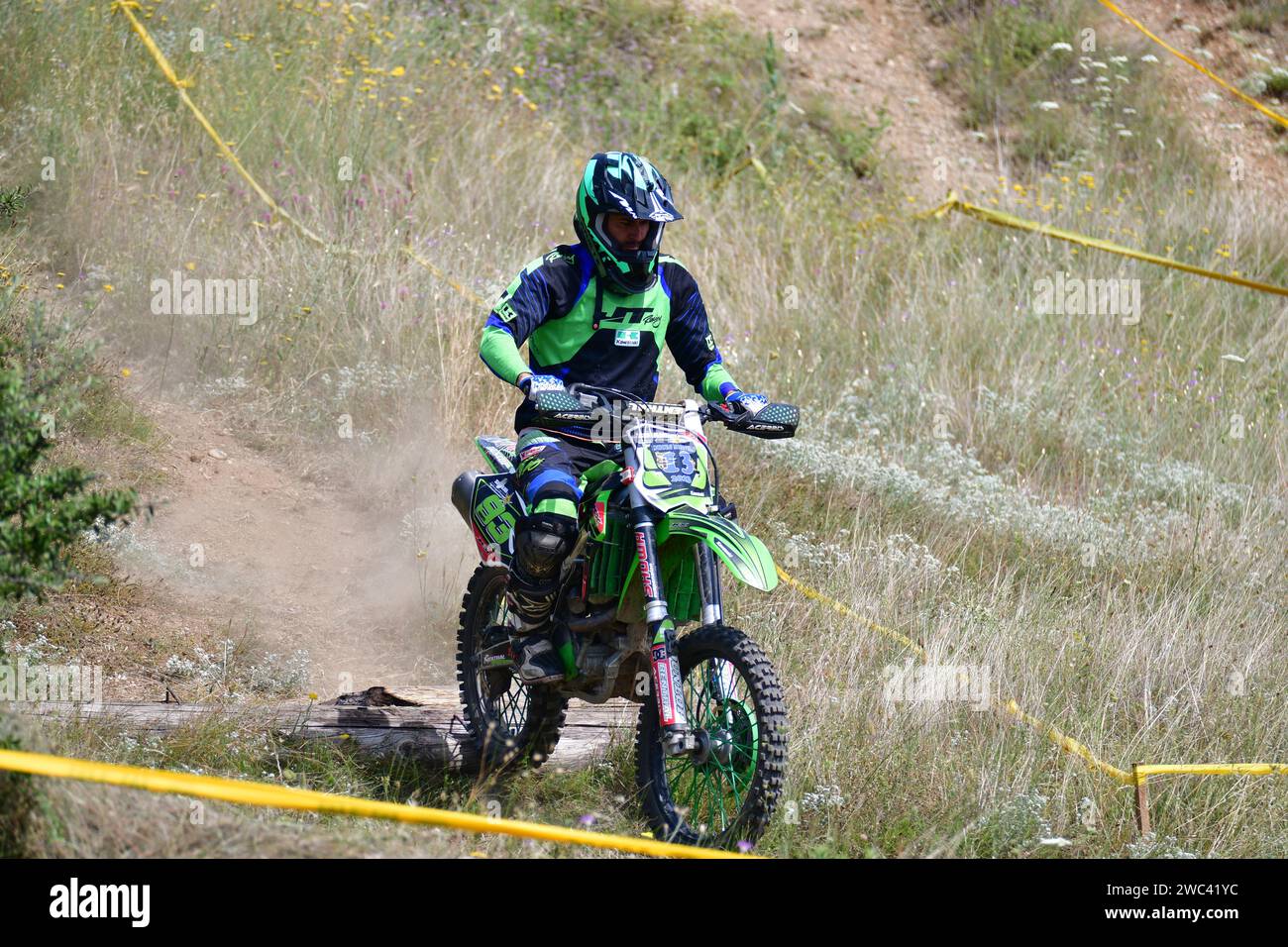 In the Enduro extreme moto race the riders competed in difficult ...