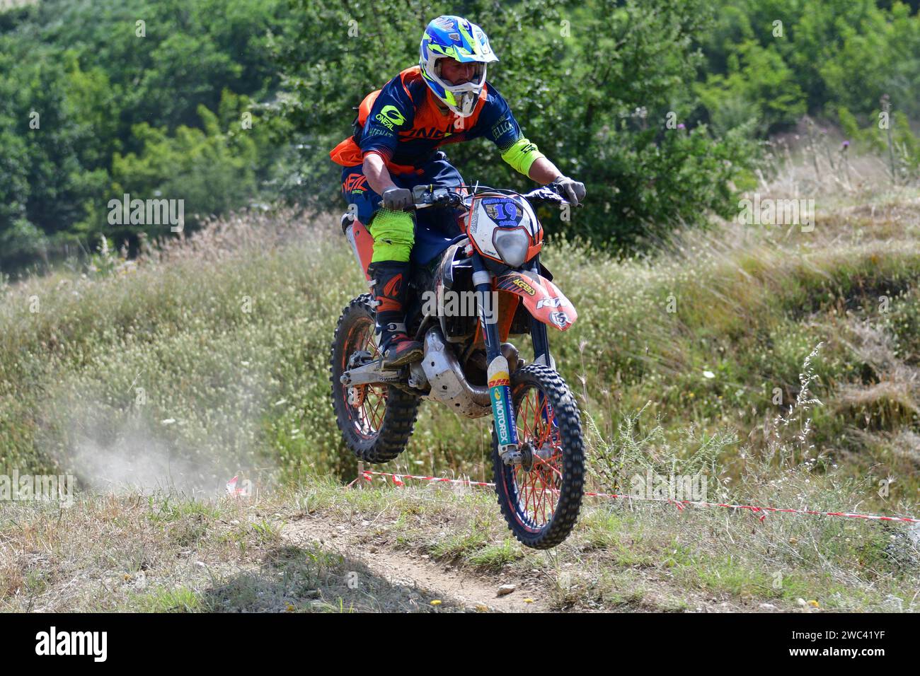 In the Enduro extreme moto race the riders competed in difficult ...