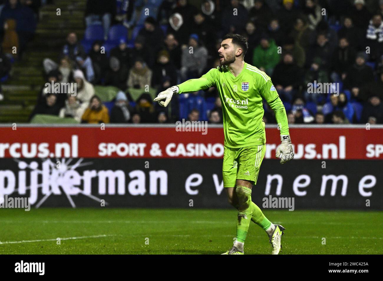 ZWOLLE - PEC Zwolle goalkeeper Jasper Schendelaar during the Dutch ...