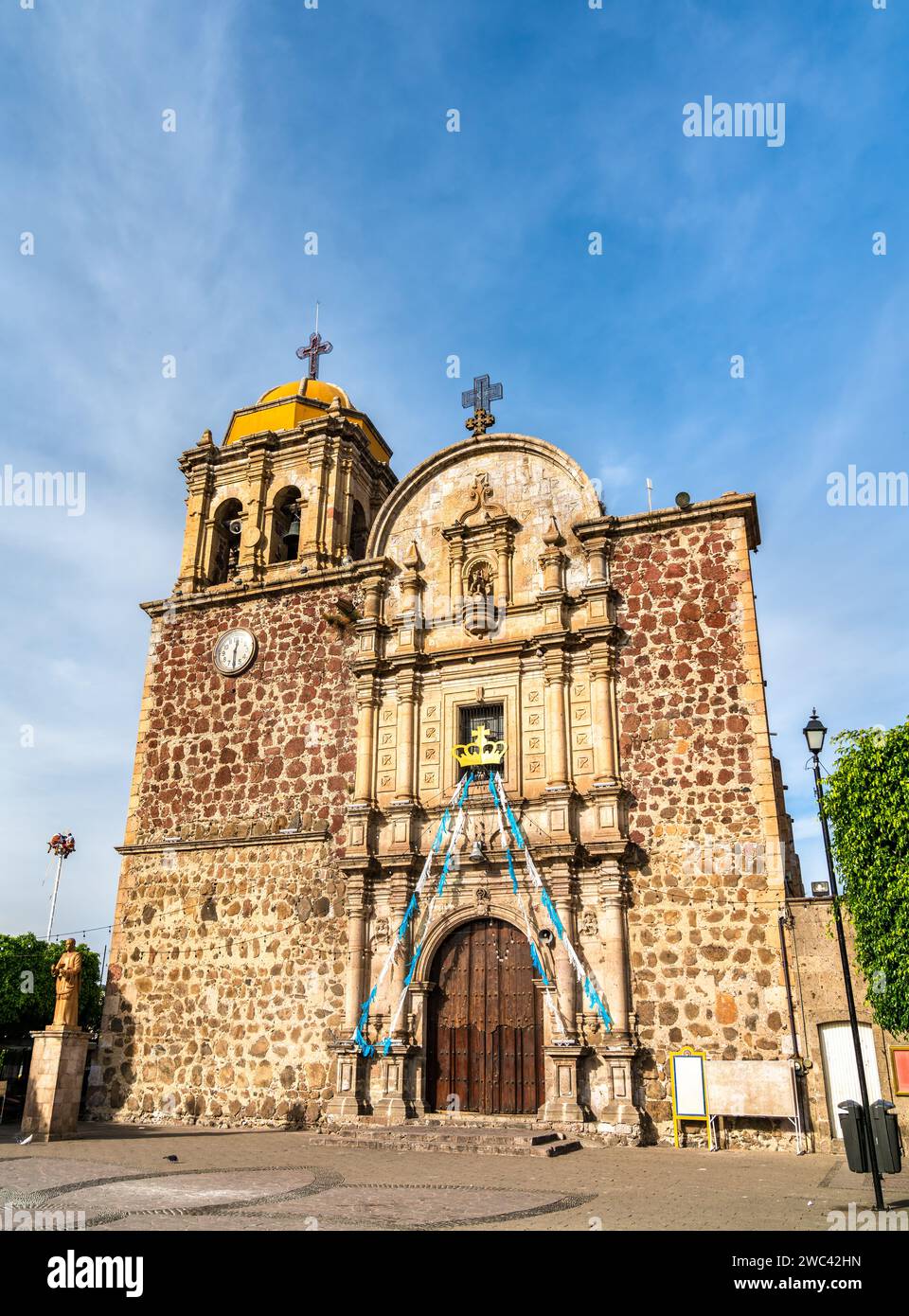 Santiago Apostol church in Tequila town - Jalisco, Mexico Stock Photo ...