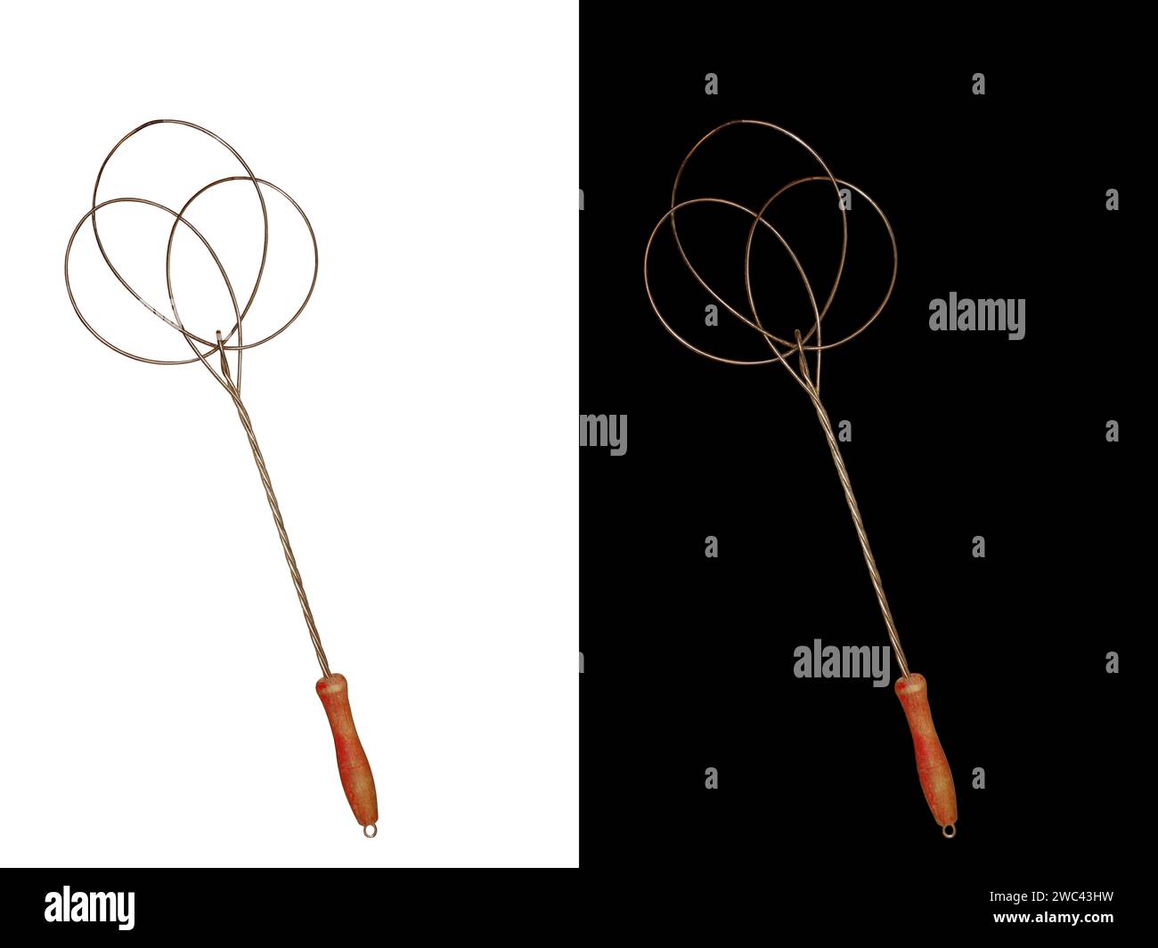 Carpet beater on isolated white and black background Stock Photo - Alamy