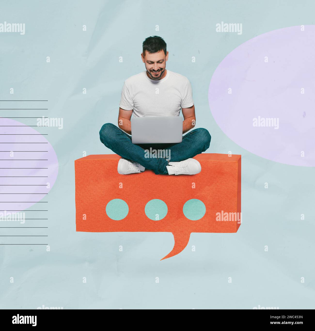 Cartoon laptop computer speech bubble hi-res stock photography and ...