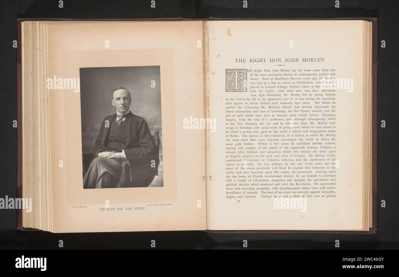 Portrait of John Morley, first viscount of Morley or Blackburn, William ...