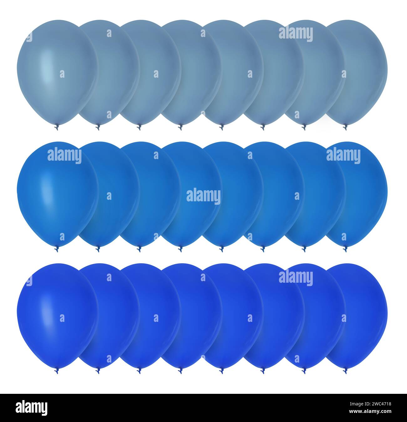 Different colorful balloons isolated on white, set Stock Photo - Alamy