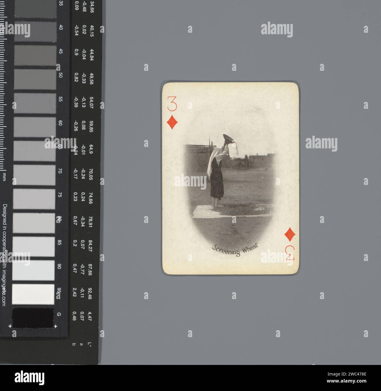 Screening Wheat, Adam Clark Vroman, c. 1900 playing card. photograph ...