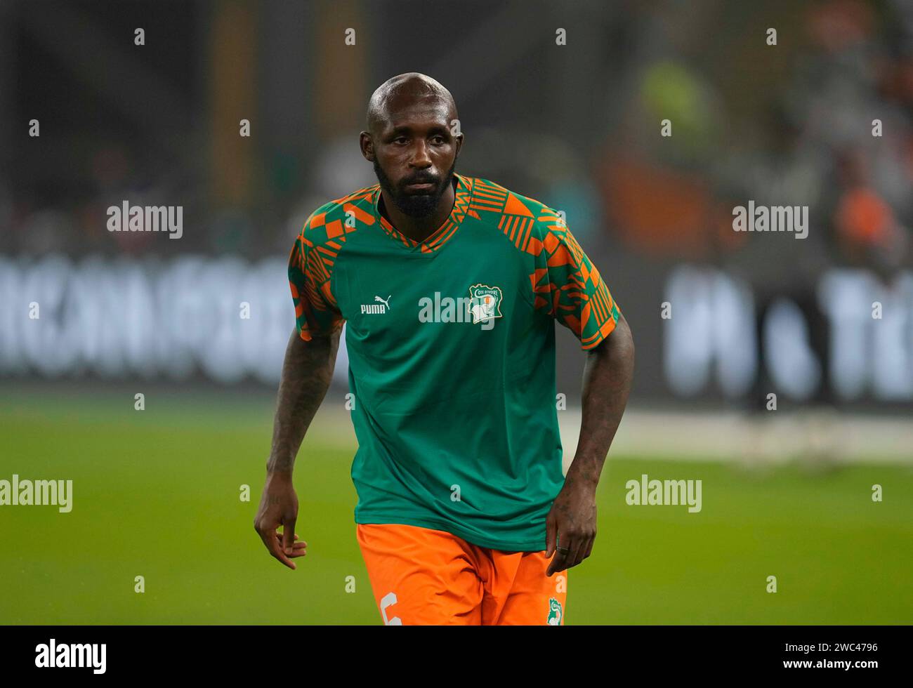 January 13 2024: Seko Mohamed Fofana (Ivory Coast) looks on during a ...