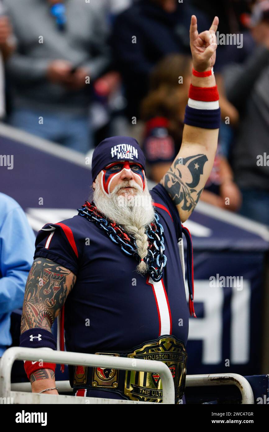 January 13, 2024: Houston Texans "Ultimate Fan"" Steve Beckholt during ...