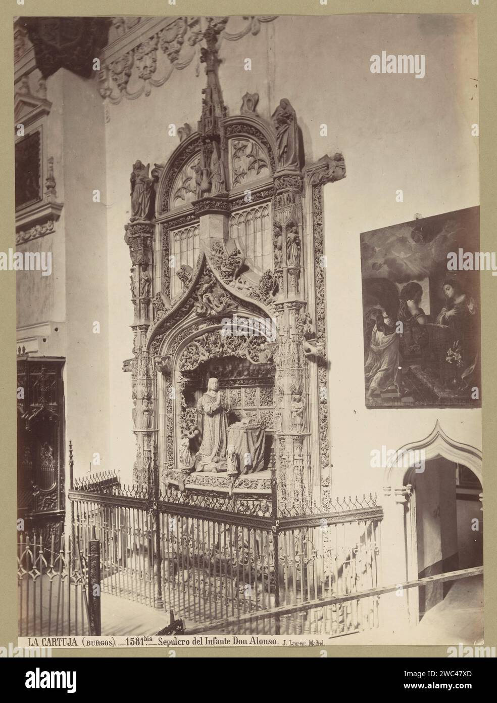 Grafmonument Van Alfonso de Castilla in of Cartuja de Miraflores Nabij Burgos, Juan Laurent ...
