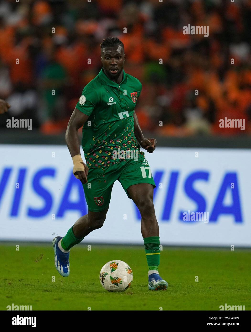 January 13 2024: Mama Samba Balde (Guinea Bissau) controls the ball ...