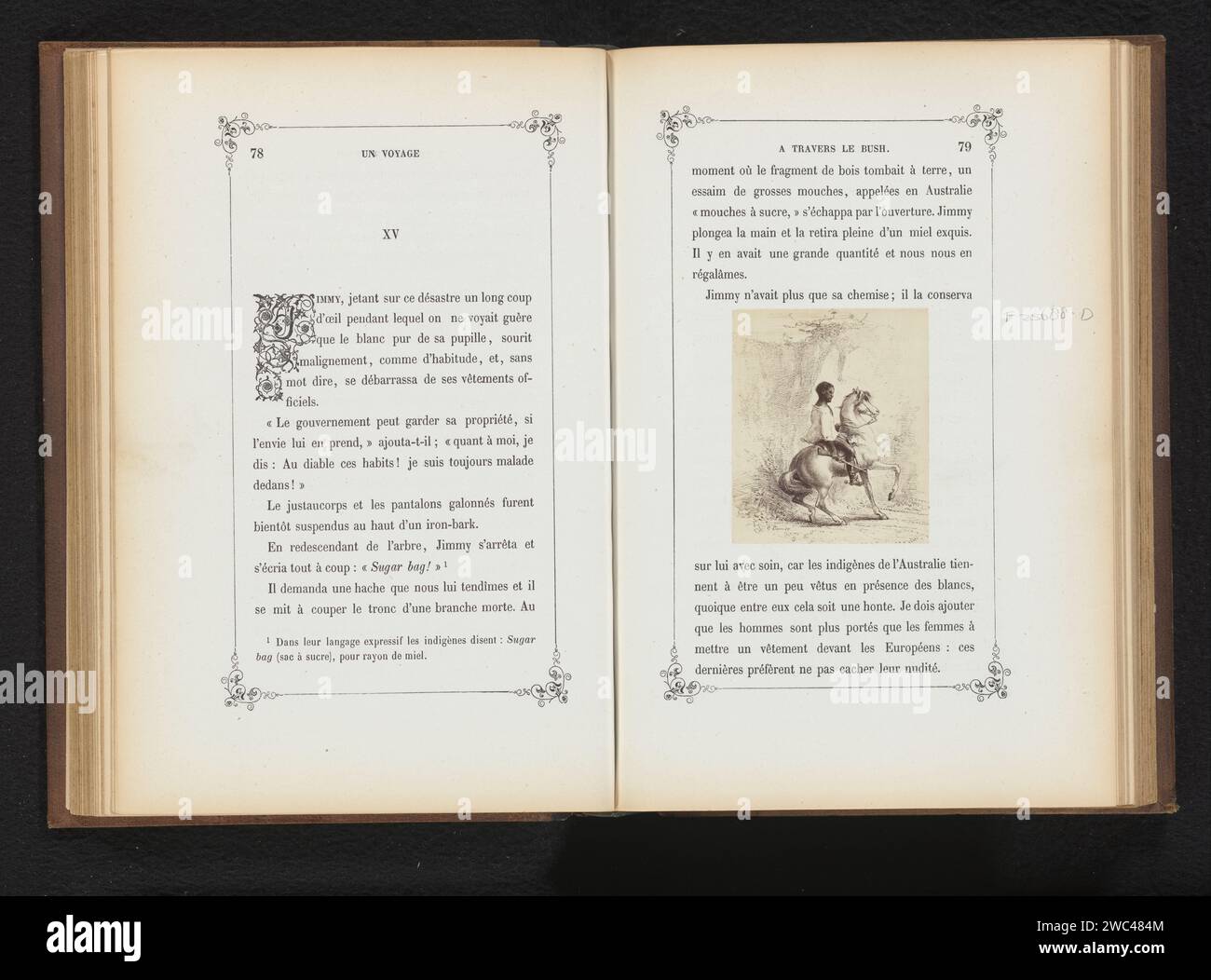 Photo production of a drawing of a man on horseback, François Poncy ...