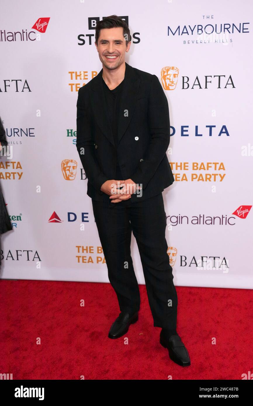 Phil Dunster arrives at the BAFTA Tea Party on Saturday, Jan. 13, 2024 ...