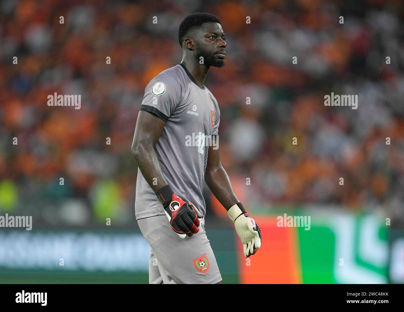 January 13 2024: Ouparine Djoco (Guinea Bissau) looks on during a ...