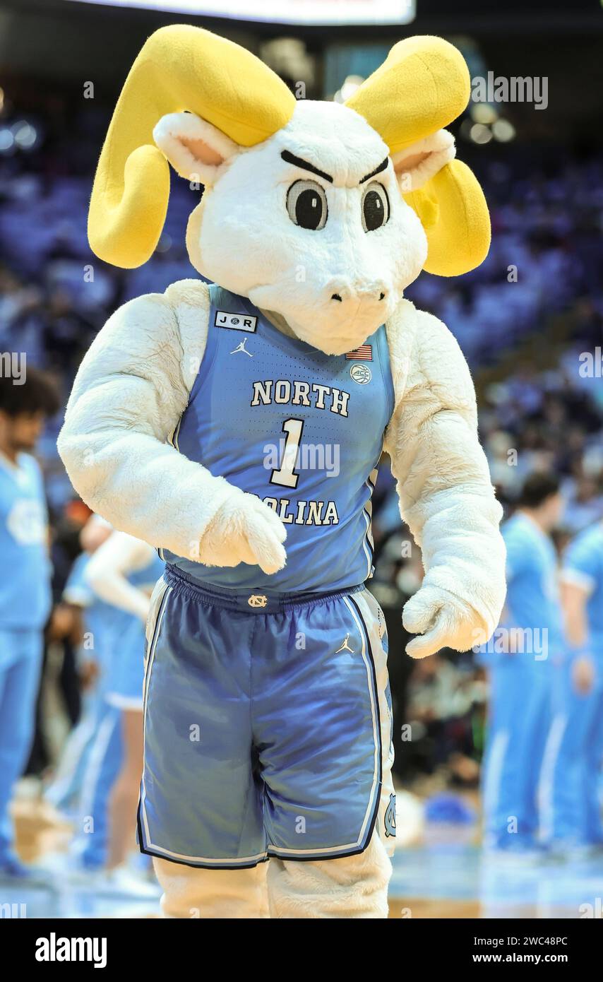 January 13, 2024: UNC mascot. NCAA basketball game between Syracuse and ...