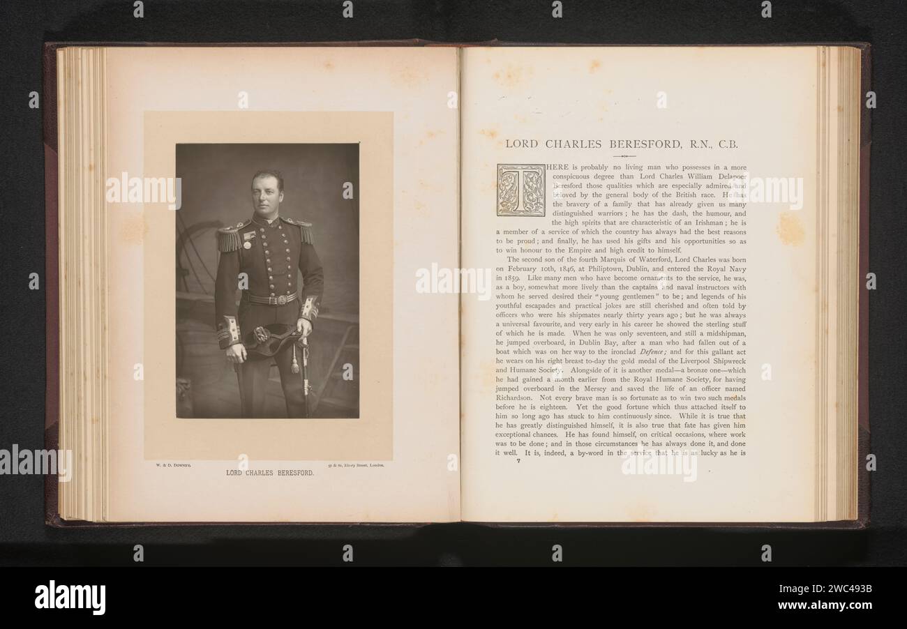 Portret van Charles Beresford, William & Daniel Downey, c. 1885 - in or ...