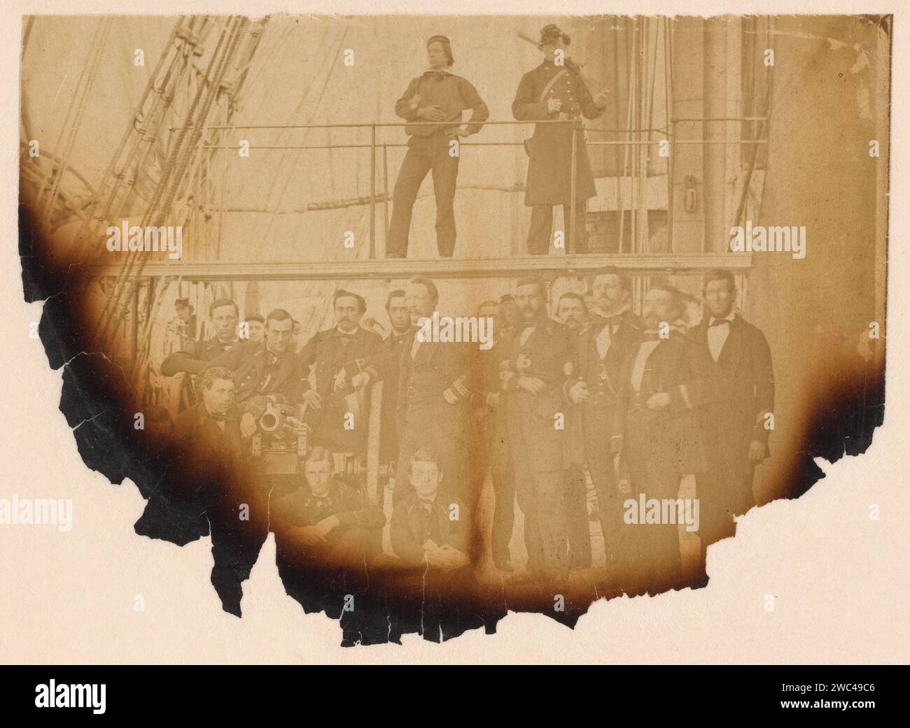 Crew on board the Medusa, Antoon Bauduin (attributed to), 1864 ...