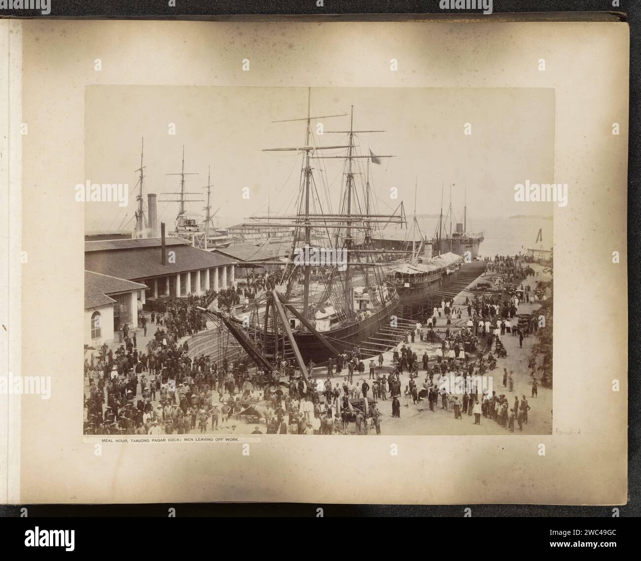 Ships in a dock of the Tanjong Pagar Dock Co. Ltd. In Singapore with ...