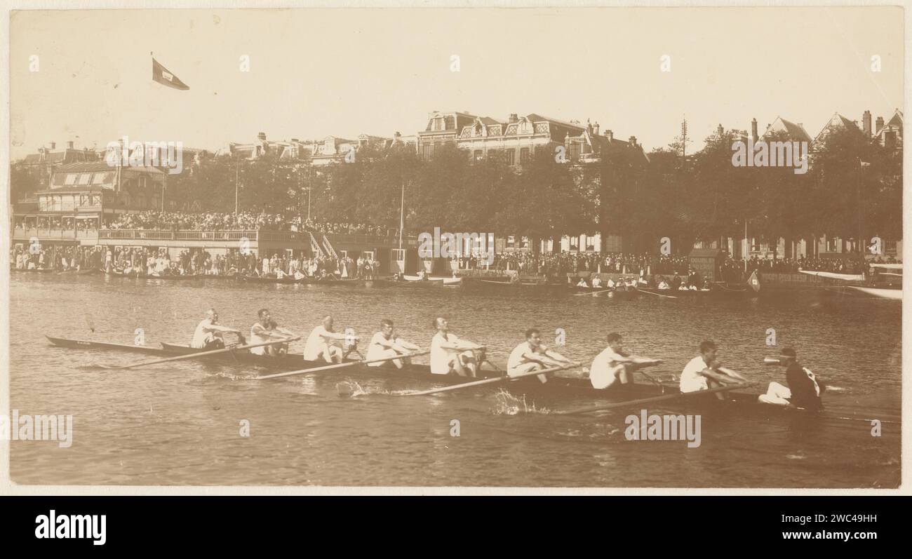 Royal rowing competition on the Amstel, E. van Elfrinkhoff, 1918 ...
