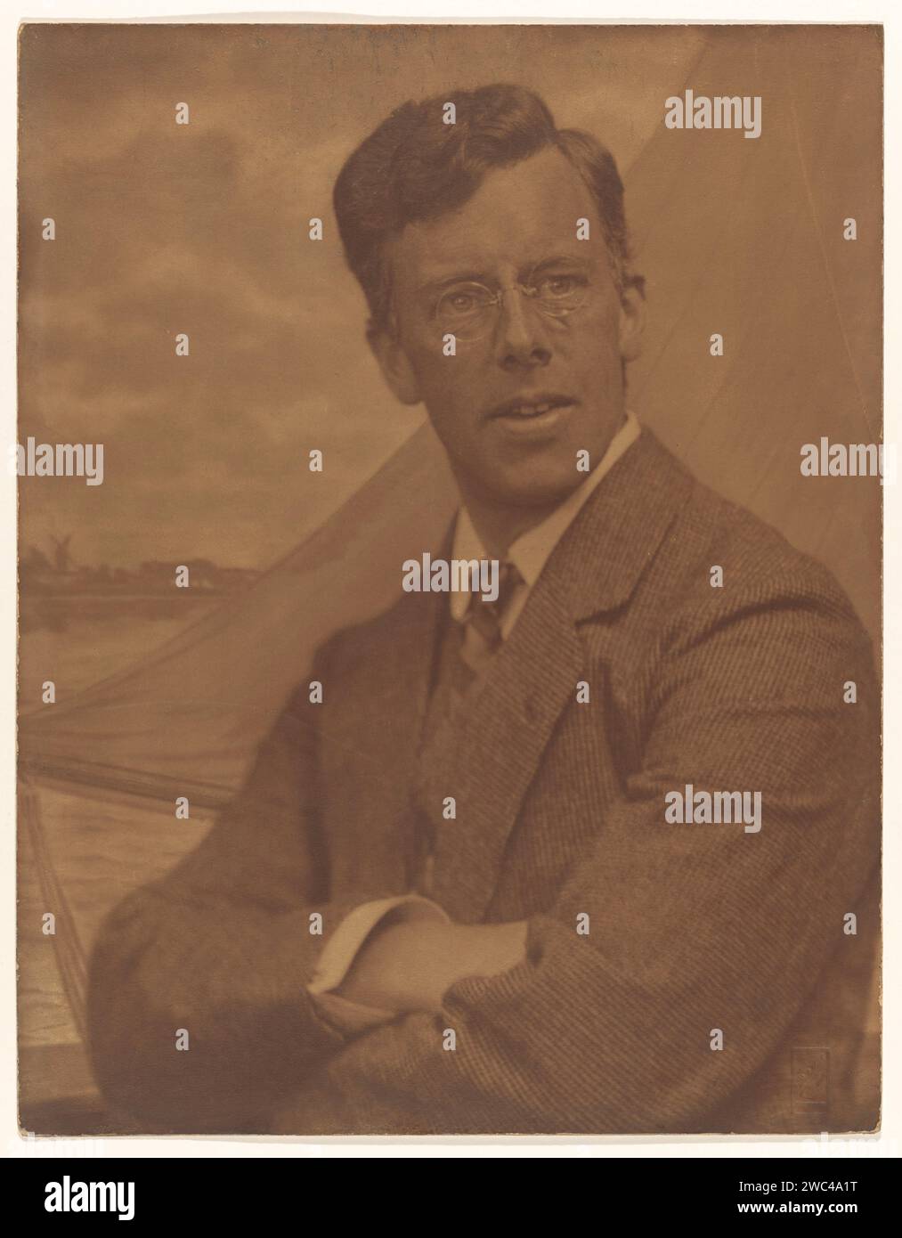 Portrait of Jan Feith, Jacob Merkelbach, 1913 photograph Amsterdam ...