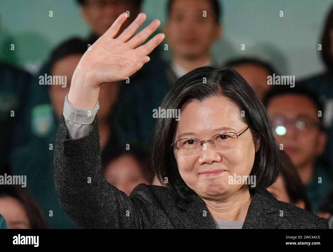 Tsai Ing-wen, president of the Republic of China (Taiwan), celebrates ...