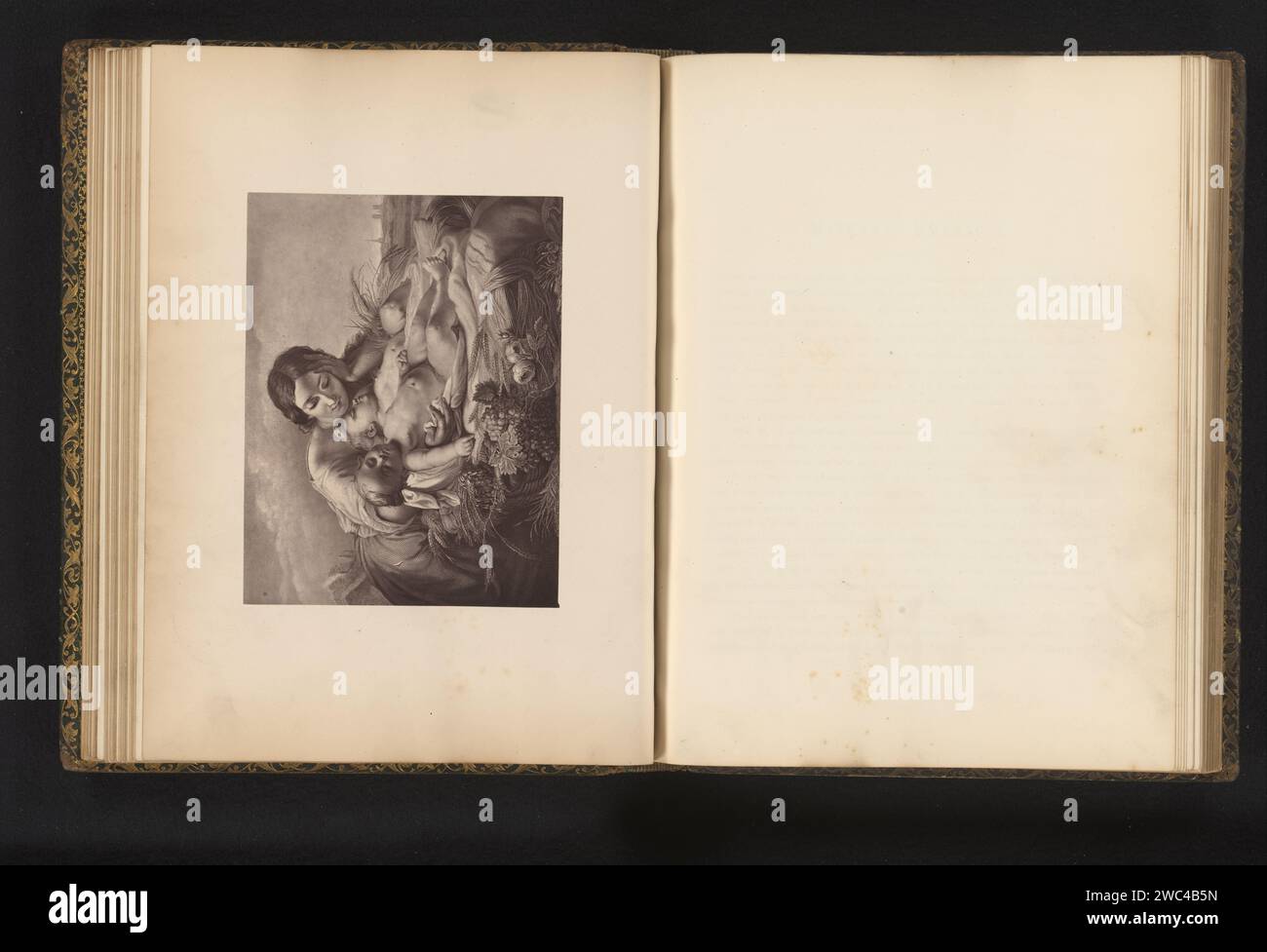 Photo production from an engraving to the painting Maternal Embraces by ...