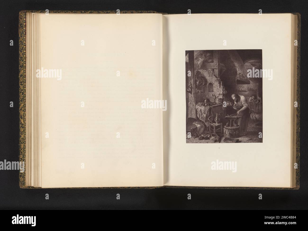 Photo production from an engraving to the painting The Armourer by ...