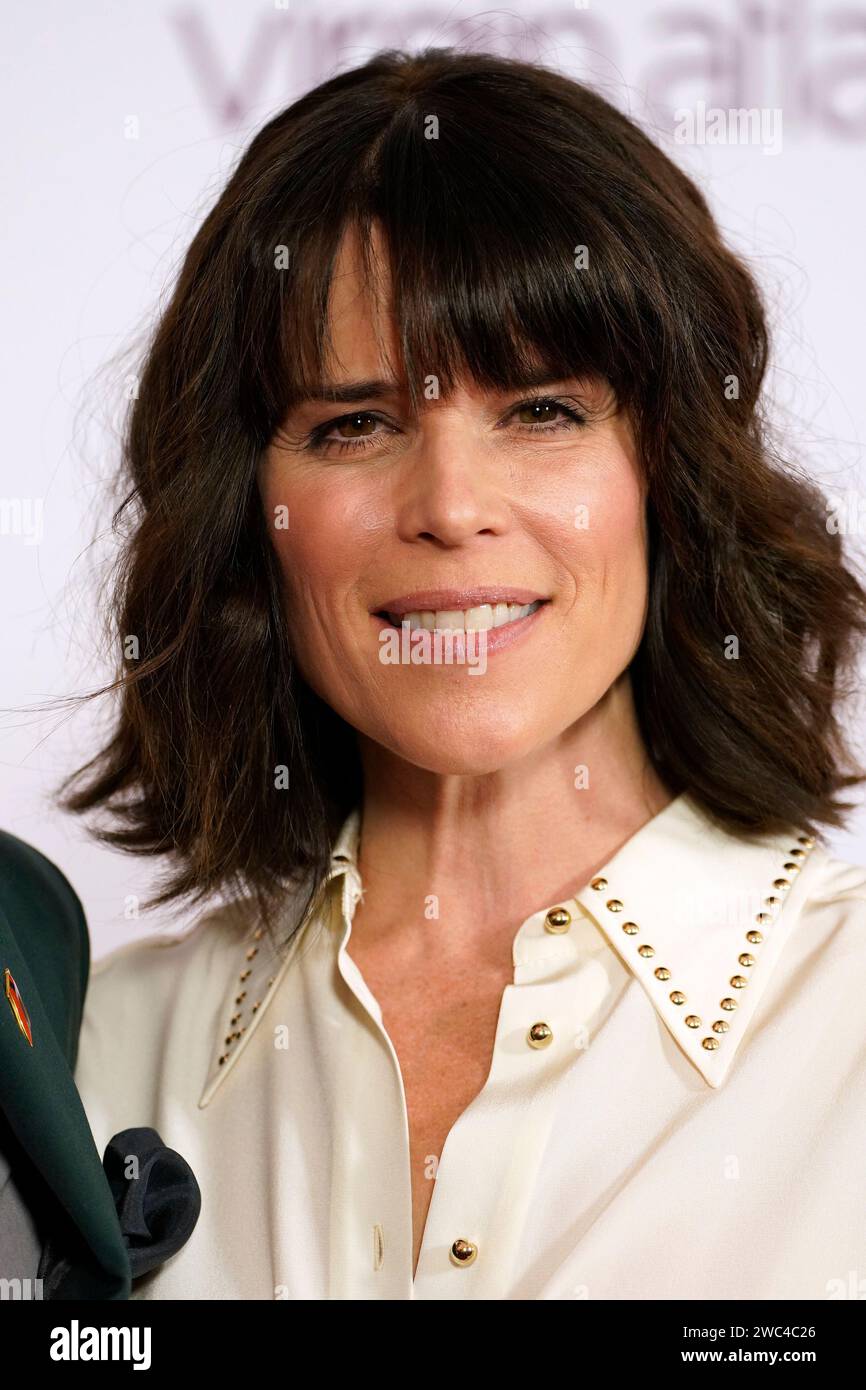 Neve Campbell arrives at the BAFTA Tea Party on Saturday, Jan. 13, 2024 ...