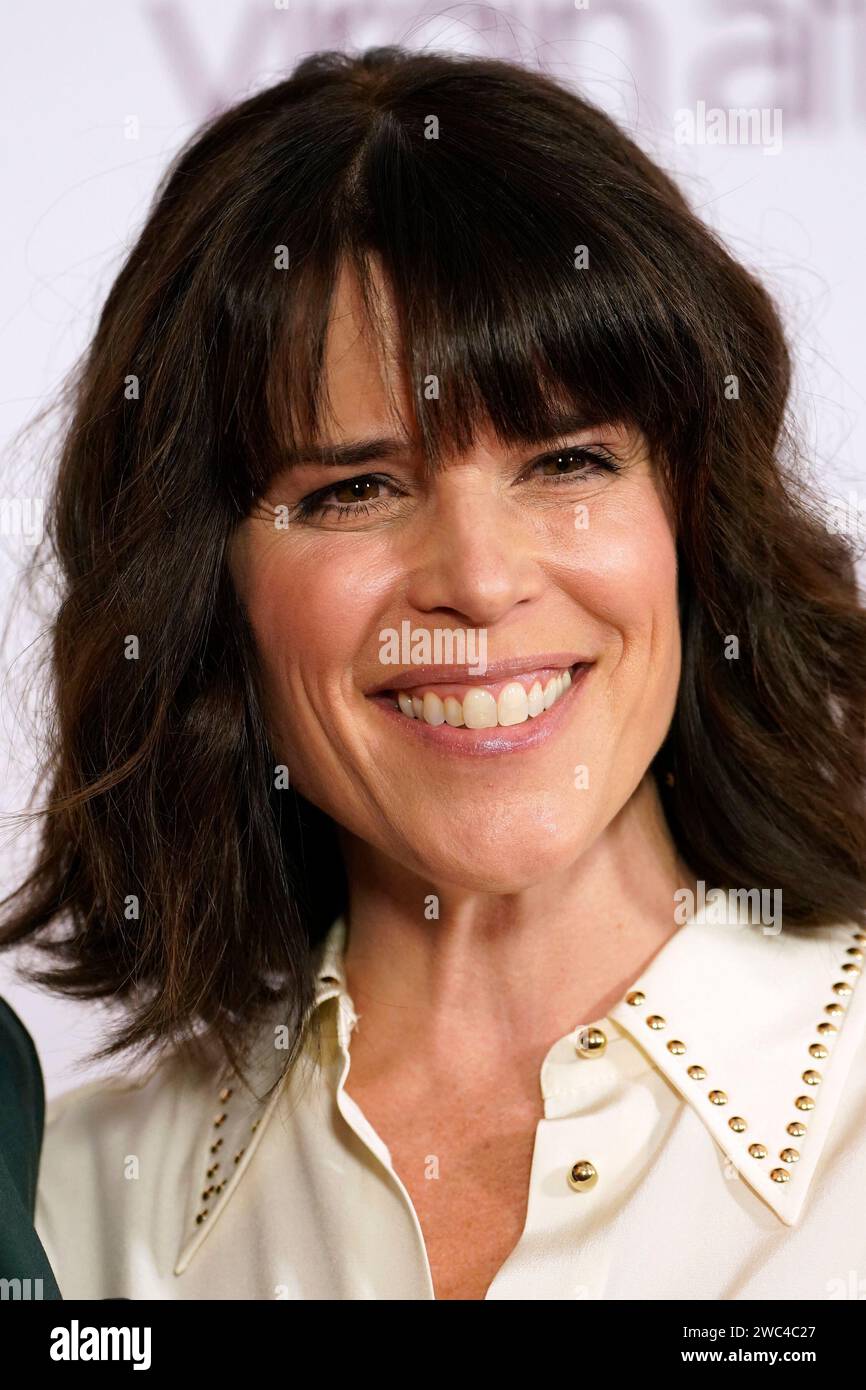 Neve Campbell arrives at the BAFTA Tea Party on Saturday, Jan. 13, 2024 ...