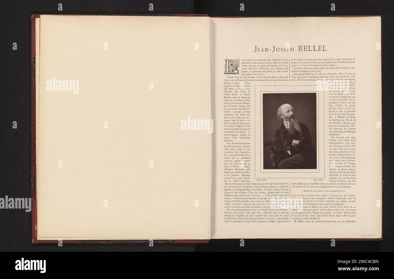 Portret Jean-Joseph Bellel, Ferdinand Mulnier, c. 1878 - in or before ...