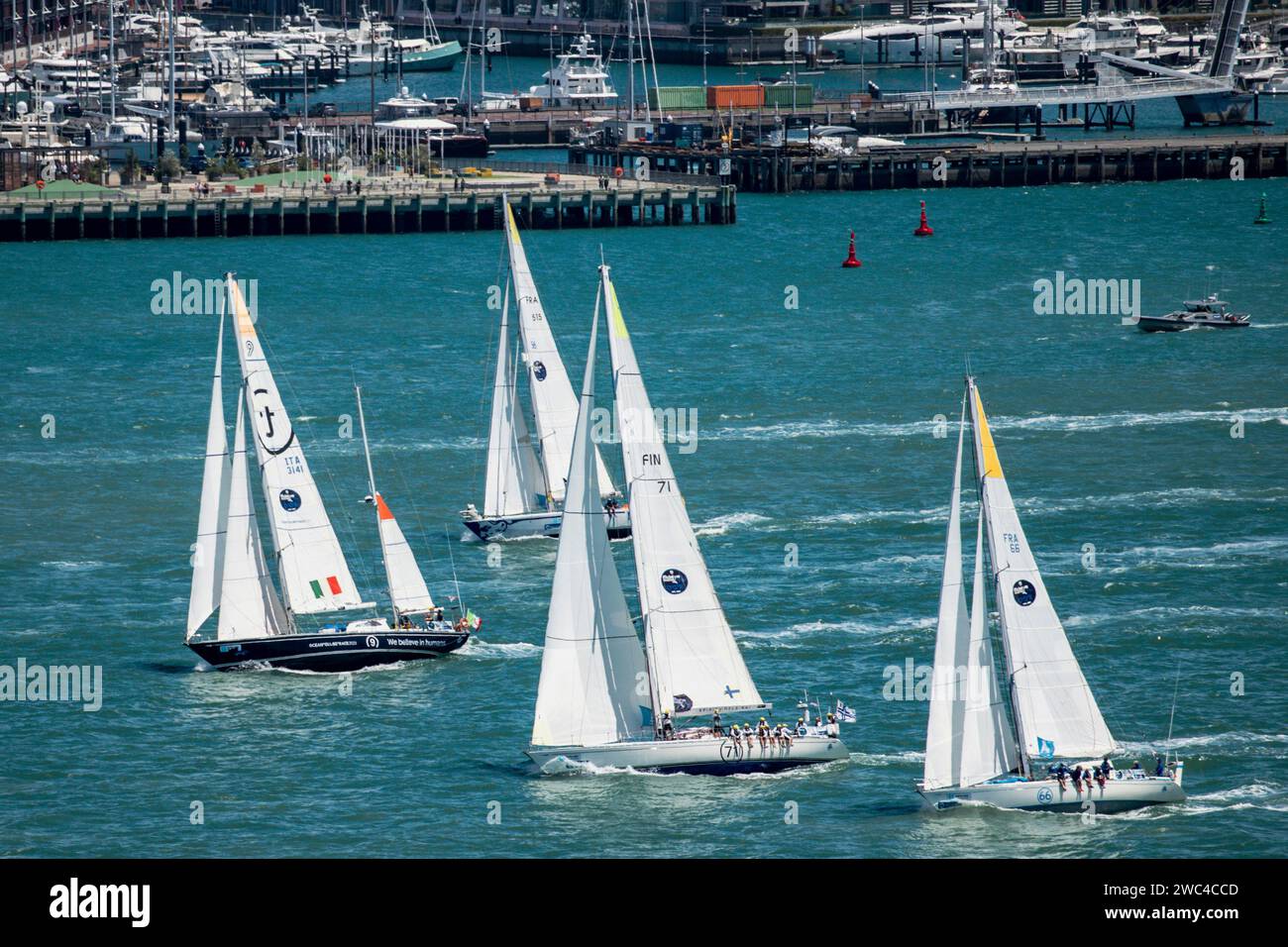 Ocean globe race departing auckland hi-res stock photography and images ...