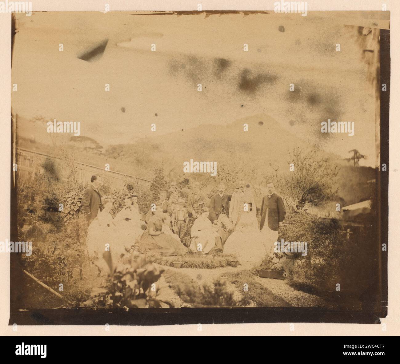 Group portrait at the house of Thomas Glover, Antoon Bauduin ...