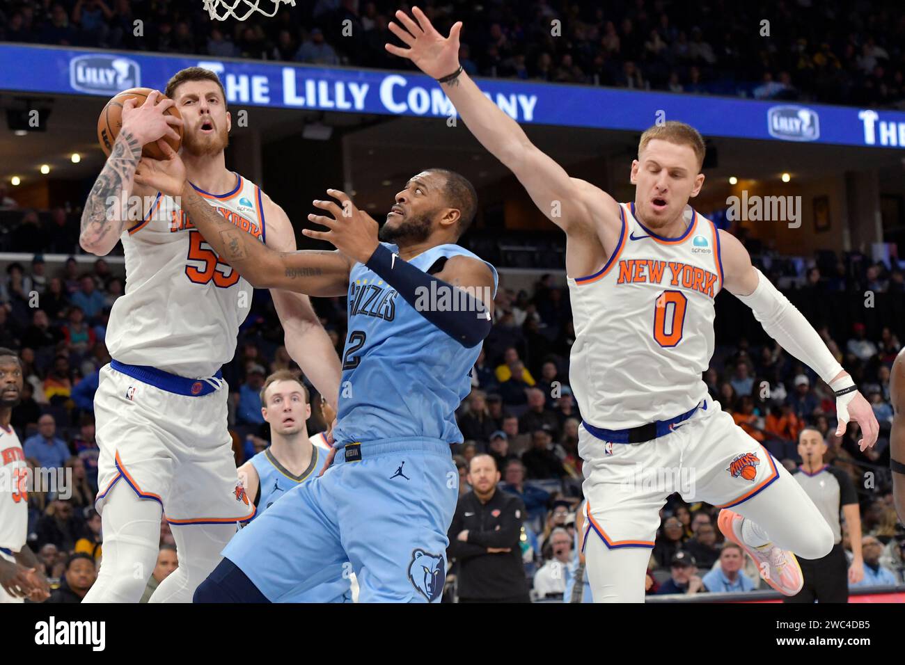 Memphis Grizzlies forward Xavier Tillman (2) loses control of the ball ...