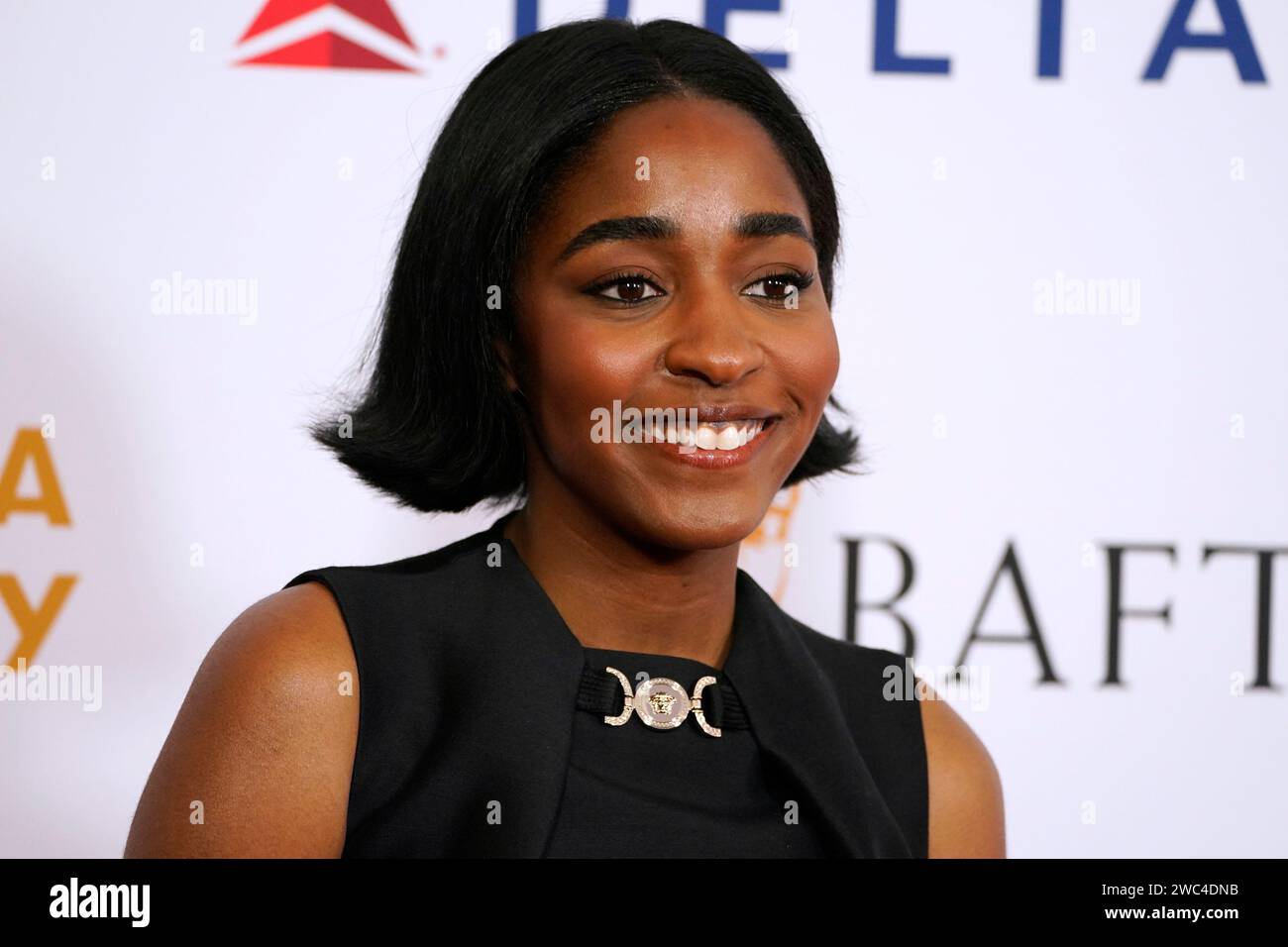Ayo Edebiri arrives at the BAFTA Tea Party on Saturday, Jan. 13, 2024 ...