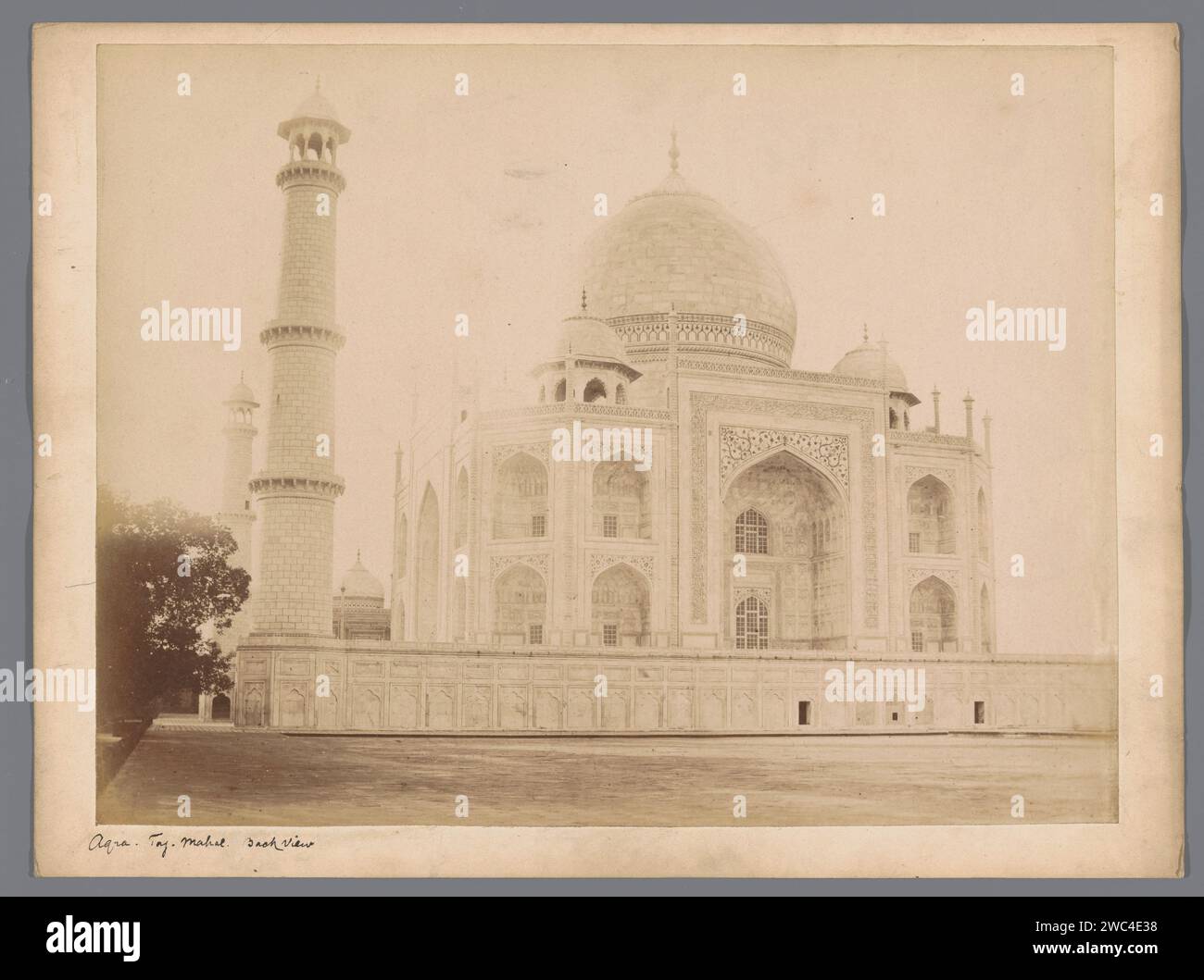 Back view of the Taj Mahal, Agra, Uttar Pradesh, India, anonymous, 1865 ...
