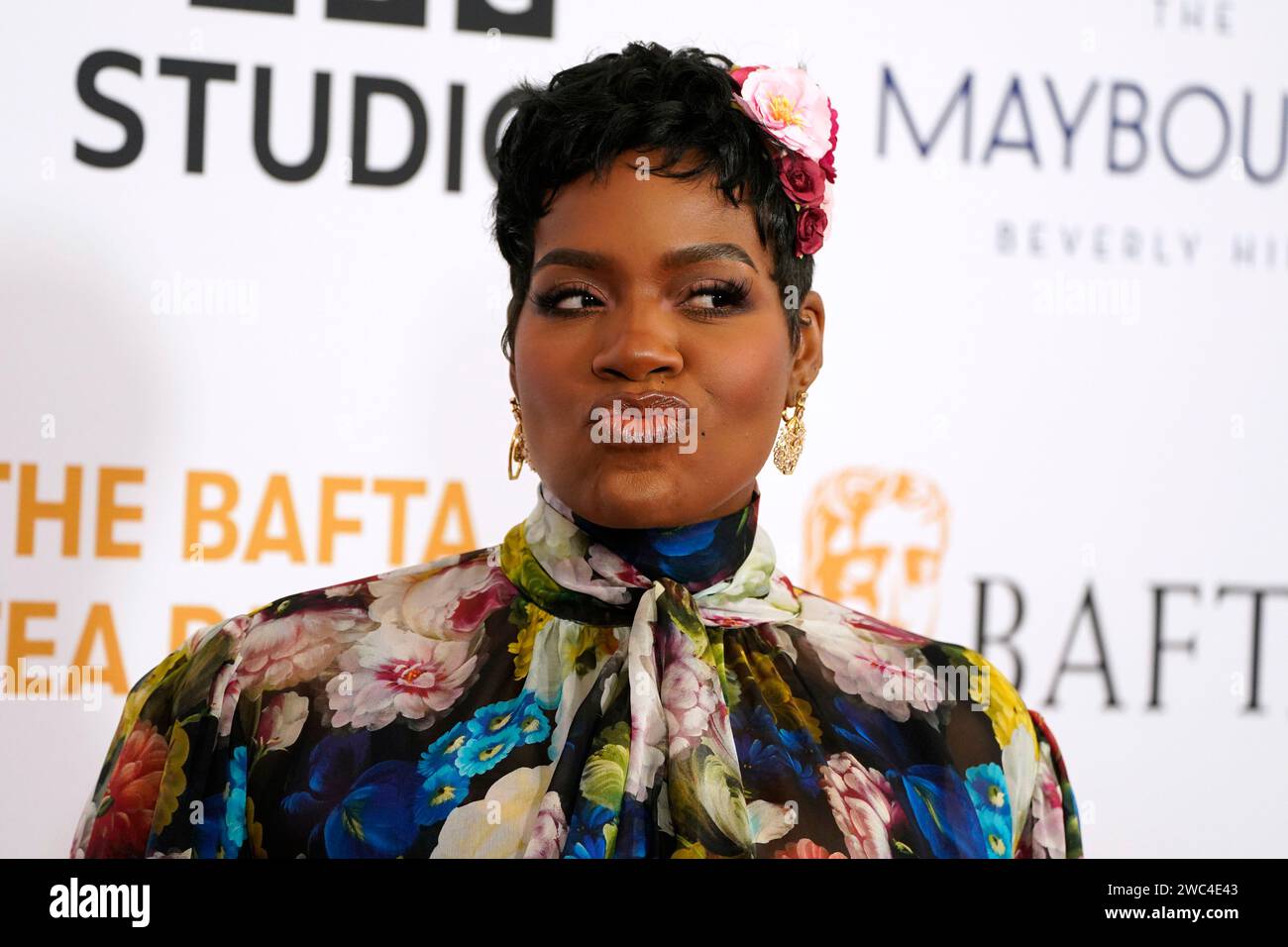 Fantasia Barrino arrives at the BAFTA Tea Party on Saturday, Jan. 13 ...