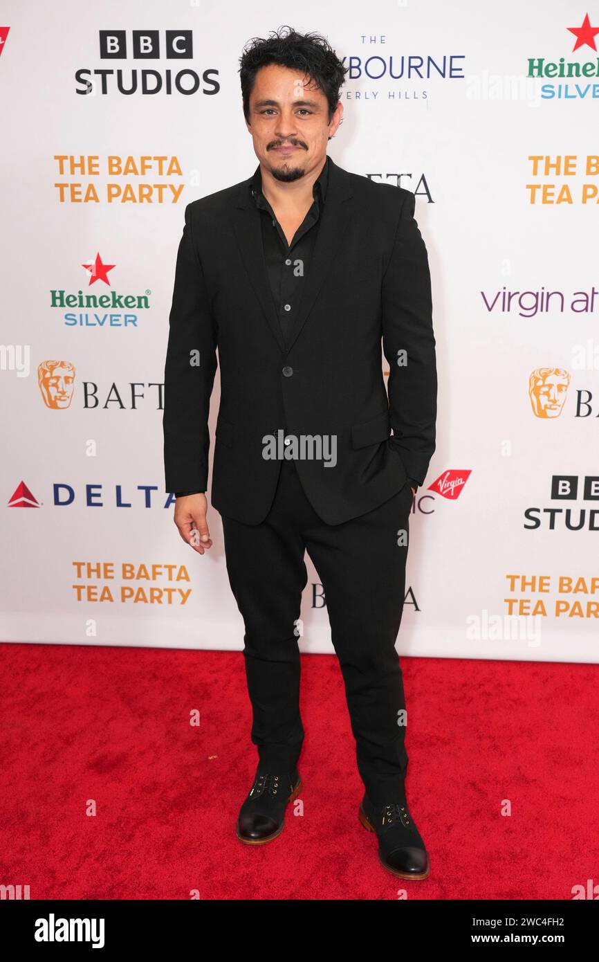 Jesse Garcia arrives at the BAFTA Tea Party on Saturday, Jan. 13, 2024 ...