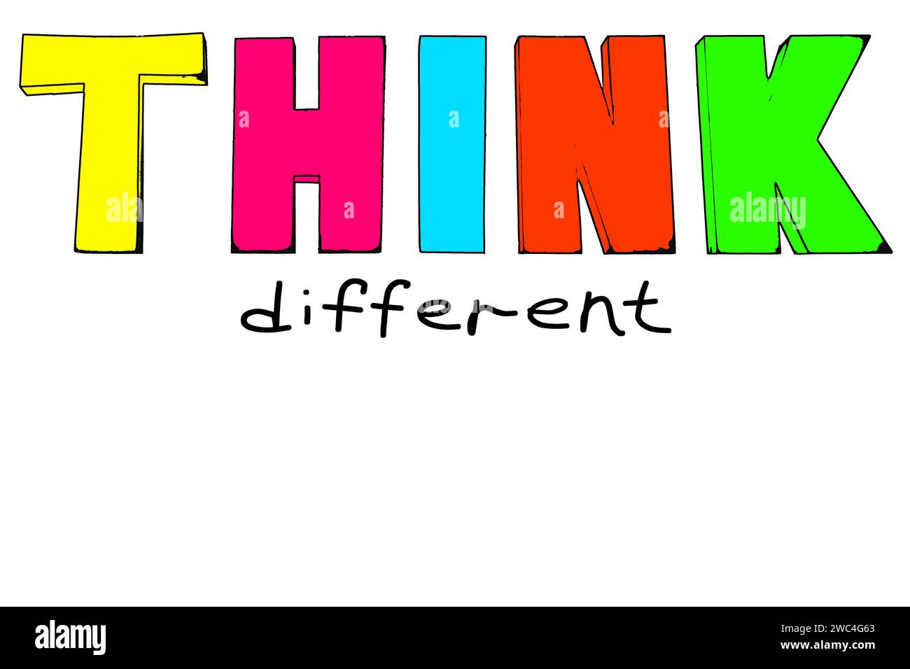 Think different, think outside box, stand out from crowd, outstanding ... Think different, think outside box, stand out from crowd, outstanding ...